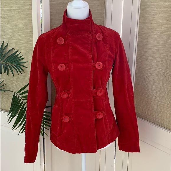Mossimo Supply Co. | Jackets & Coats | Mossimo Red Velvet Jacket ...